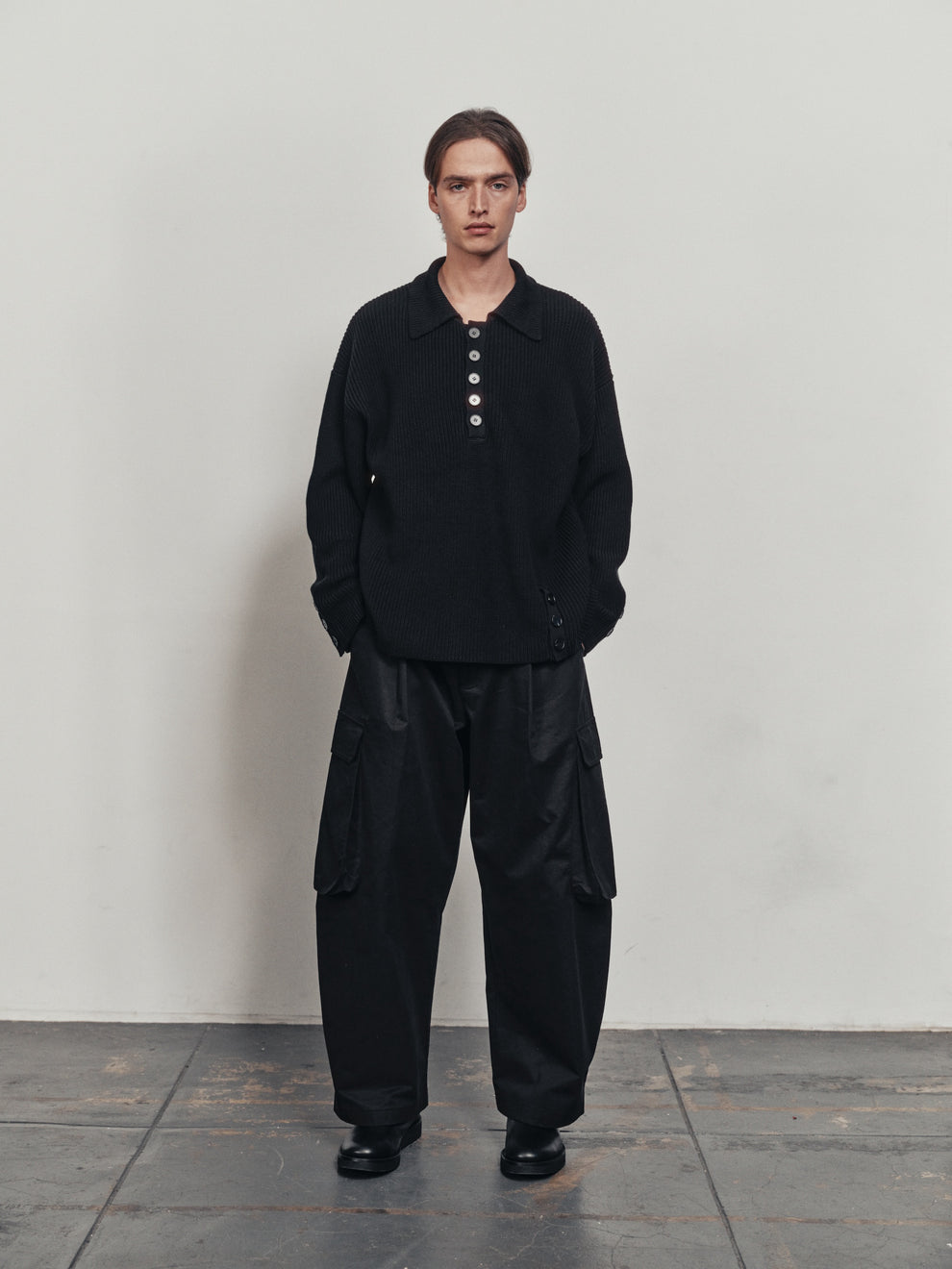 BTMK BUTTON KNIT POLO NP905