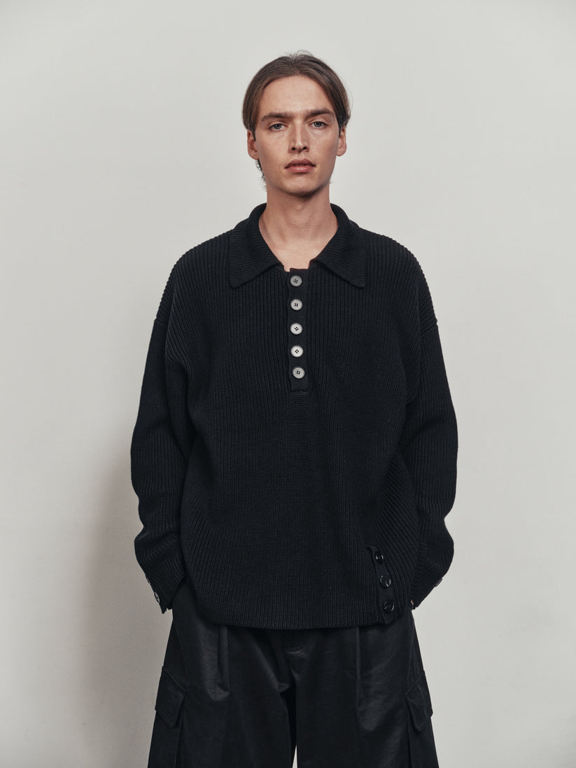 BTMK BUTTON KNIT POLO NP905